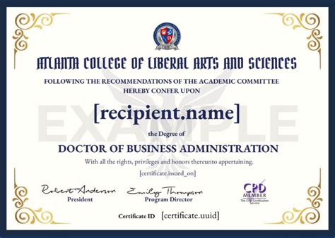 Doctor Of Business Administration Atlanta College Of Liberal Arts And Sciences Online University