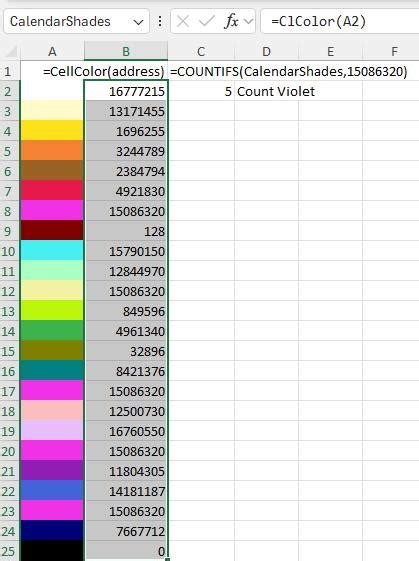 Using Countif With Colors Microsoft Excel