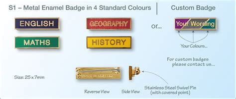 Traditional Metal And Enamel School Badges Many Titles Fattorini