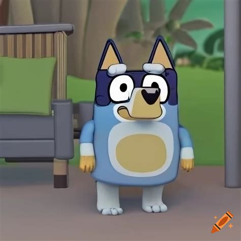 Bluey The Beloved Animated Character Exploring The Bustling Streets Of