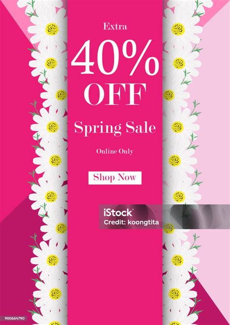 봄 아름 다운 꽃 벡터 일러스트 레이 션 템플릿 배너 판매 배경 벽지 초대장 포스터 브로셔 쿠폰 할인 0명에 대한 스톡 벡터 아트 및 기타 이미지 Istock