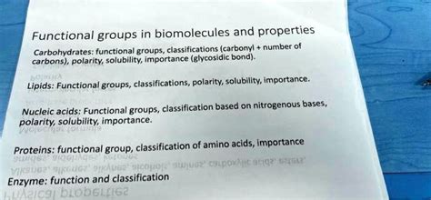 Functional Groups In Biomolecules And Properties Carbohydrates Functional Groups