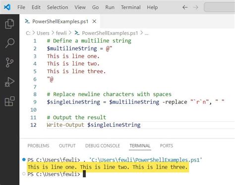 Convert Multiline String To Single Line In Powershell