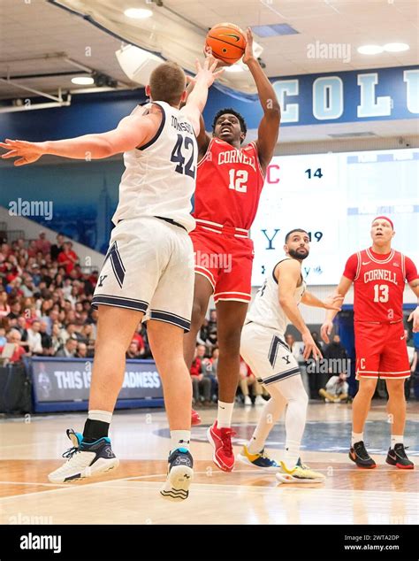 New York Ny March 16 Cornell Big Red Forward Ak Okereke 12 Shoots