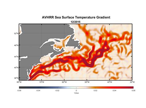 Monthly Gulf Stream Temperature Maps Earth And Space Research