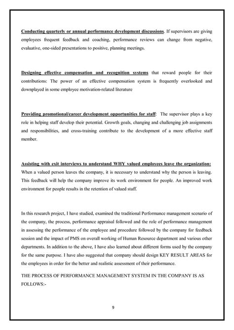 Academic Internship Project On Performance Management System Pdf