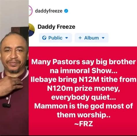 Bbnaija Sex Daddy Freeze Mocks Pastors As Ilebaye Offers N12m Tithe