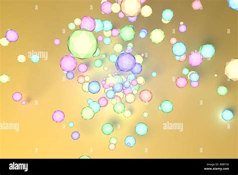 Abstract 3d Shape Or Mesh Rendering With Color Lighting Setup For Graphic Design Background