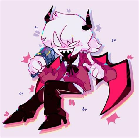 An Anime Character Holding A Microphone In His Right Hand And Sitting On The Ground With Stars