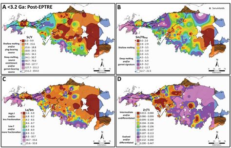Trace Element Contour Maps For A