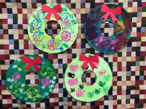 野菜スタンプでクリスマスリース せいさくっと