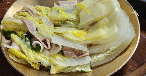 텃밭채소로 만든 달달한 대패삼겹배추찜