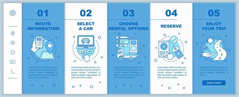 Car Rental Service Onboarding Mobile Web Pages Vector Template 3761711