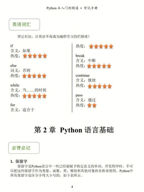 Python背记手册pdf免费下载python入门必背单词python背记手册pdf Csdn博客
