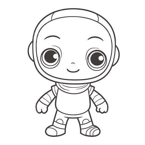 우주복 개요 스케치 그림이 있는 아이들을 위한 아기 로봇 색칠 페이지 벡터 조각상 그리기 동상 개요 동상 스케치 Png 일러스트 및 벡터 에 대한 무료 다운로드