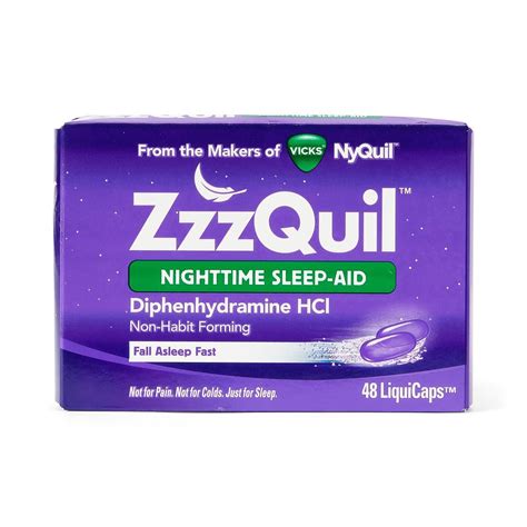 Vicks Zzzquil Nighttime Sleep Aid Liquicaps 48 Ct