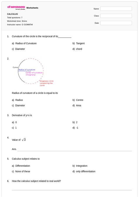 50 Calculus Worksheets On Wayground Free And Printable