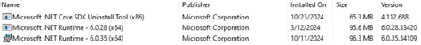 Old Net Versions Automatic Uninstallationremoval Microsoft Qanda