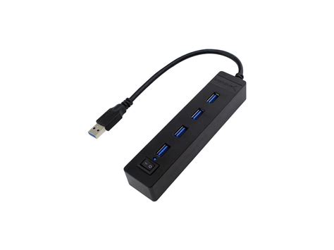 Sabrent 4 Port USB 3 0 Hub With Power Switch Newegg Com