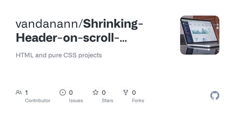 Github Vandanannshrinking Header On Scroll Responsive Layout Html