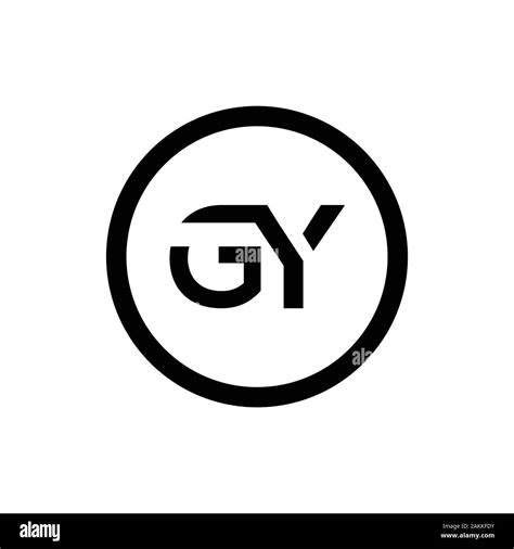 Initial Gy Letter Linked Logo Gy Letter Type Logo Design Vector
