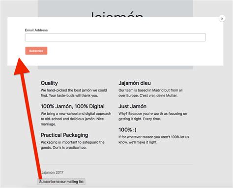 Mailchimp Pop Up Based On Click The Mailchimp Pop Up Itself Is A Nice By Medium