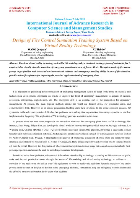 pdf design of fire control simulation training system based on