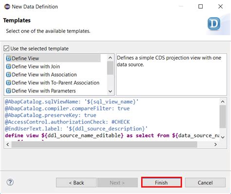 Create And Expose Core Data Services Based On A Database Table Sap