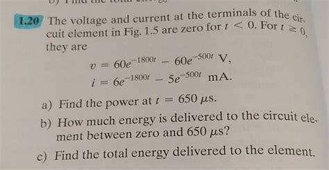 Solved 1 5 The Ideal Basic Circuit Element 1 2 2 Figure
