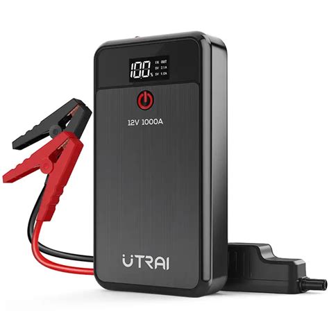 Utrai 자동차 점프 스타터 파워뱅크 1000a 배터리 충전기 8000mah 비상 보조베터리 부스터 점프스타터 12v 자동차에 대 한 Led 조명 시작 장치