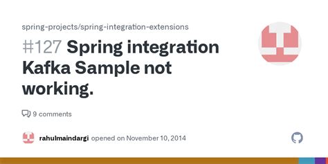 Spring Integration Kafka Sample Not Working · Issue 127 · Spring