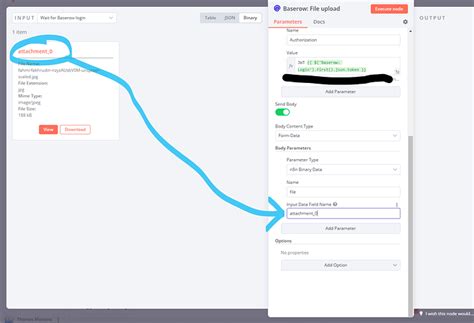 Upload File With Baserow Node Questions N8n