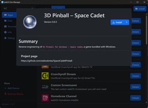 Webos Dev Manager For Pc Windows 1 99 5 Download