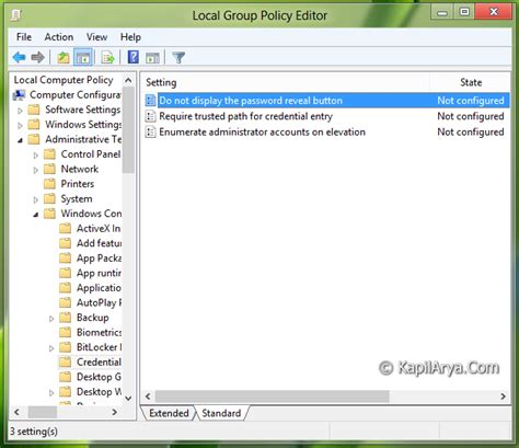 [how to] show or hide password reveal button in windows 8 1