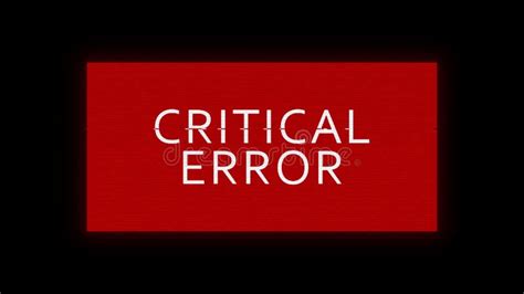 Critical Error Glitch Banner Glitch Effect Critical Error Stock Video