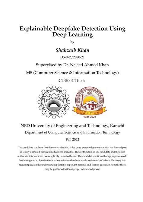 PDF Explainable Deepfake Detection Using Deep Learning
