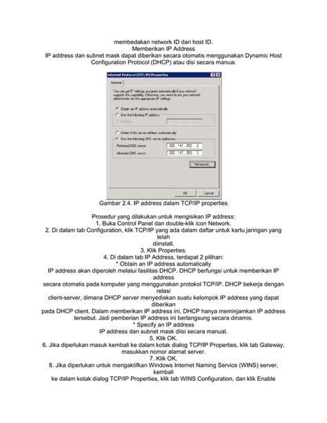 Memahami Ip Address Dan Subneting Bagi DOCX