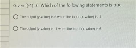 Solved Given F 16 ﻿which Of The Following Statements Is