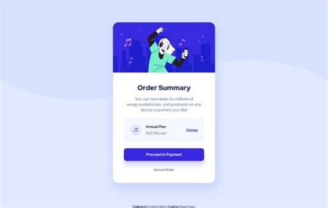 Frontend Mentor Order Summary Component Coding Challenge Solution