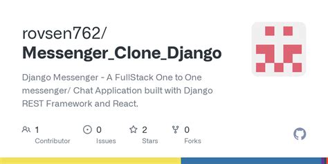 Github Rovsen762messengerclonedjango Django Messenger A