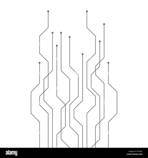 Digital Technology Electronics Circuit Board Elements Vector