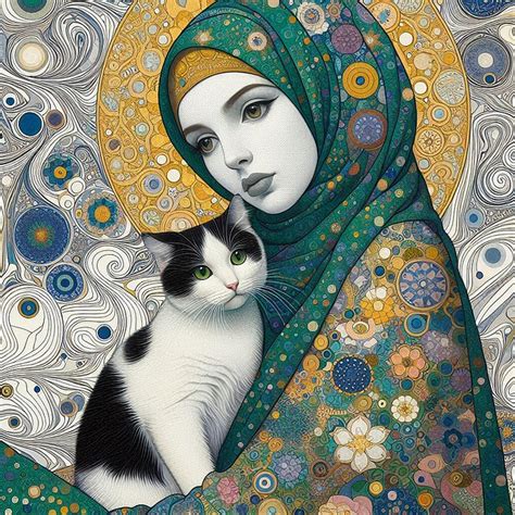 Download Ai Generated Girl Cat Royalty Free Stock Illustration Image