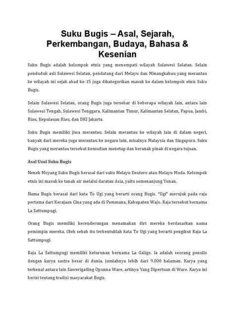 Suku Bugis Pdf