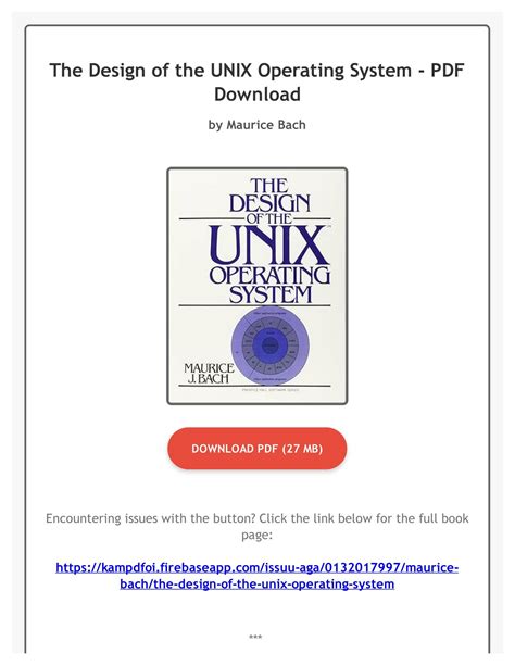 Ebook The Design Of The Unix Operating System By Maurice Bach By Freidastarkol Issuu