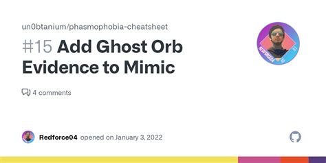 Add Ghost Orb Evidence To Mimic Issue Un Btanium Phasmophobia Cheatsheet GitHub