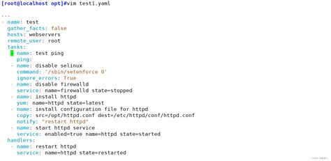 Ansible自动化运维工具 Playbook 剧本playbooks Csdn博客
