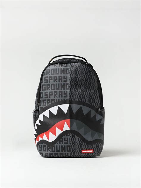Sprayground And Grey Split Infinity Check Backpack In Black For Men Lyst Uk