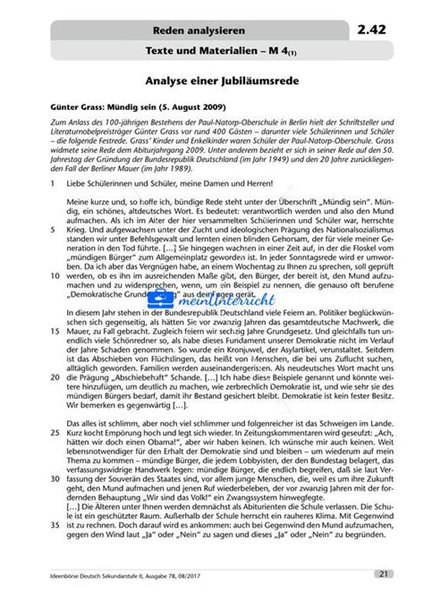 Reden Analysieren Teil 1 Meinunterricht