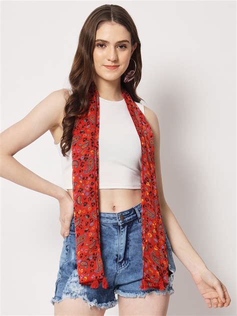 Buy Trend Arrest Women Paisley Printed Scarf Scarves For Women
