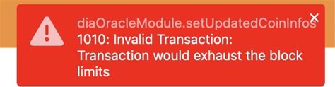 Benchmark 1010 Invalid Transaction Transaction Would Exhaust The Block Limits Substrate